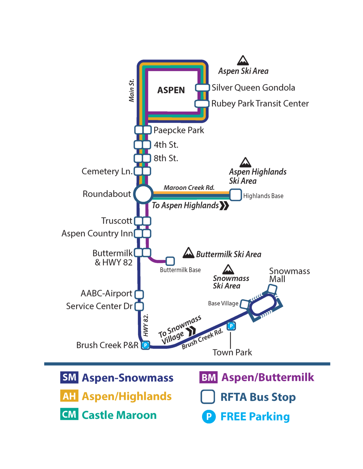 4 Mountain Connector - Ski Aspen/Snowmass Bus Routes